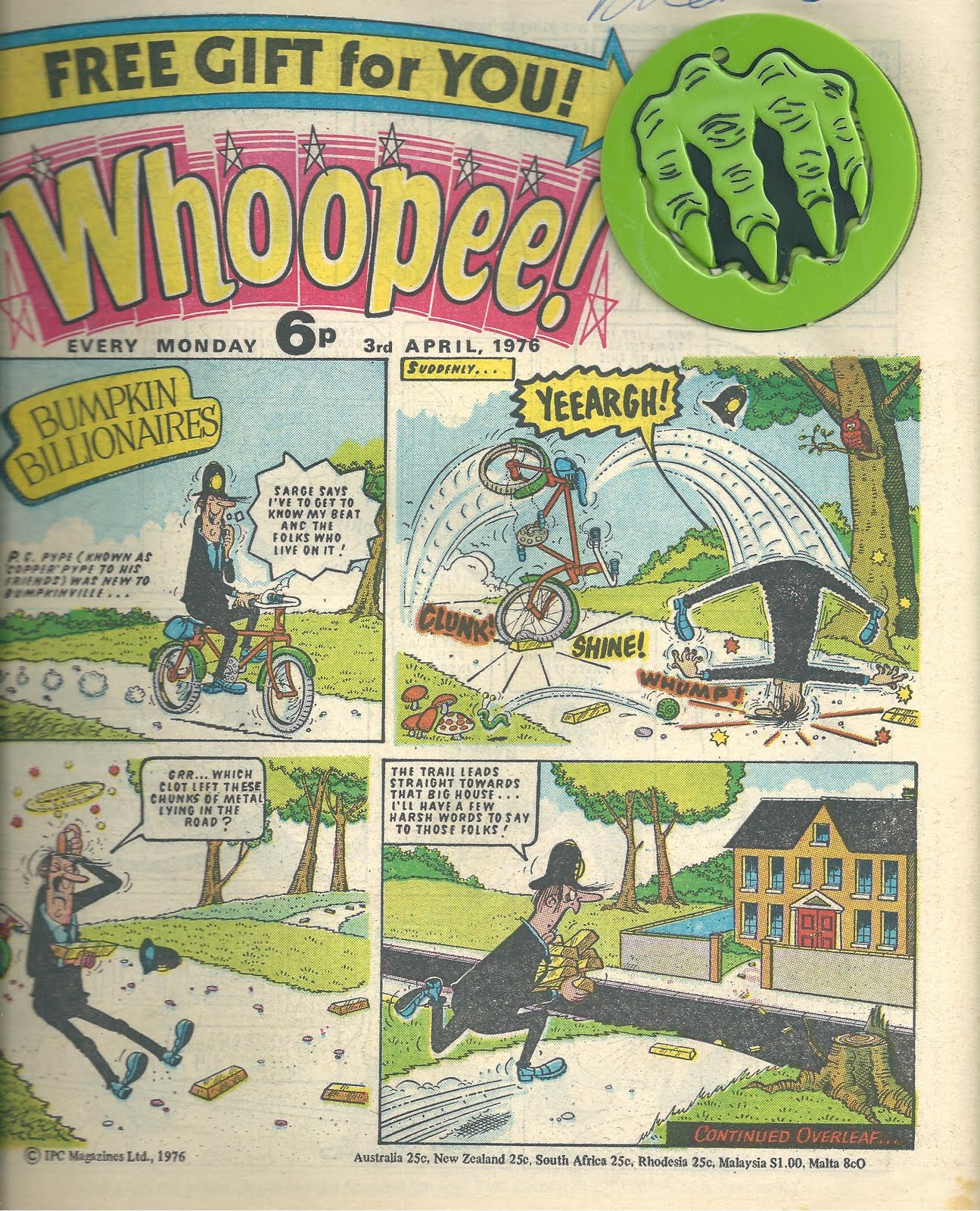 THE COBWEBBED ROOM: 'Horror Gripper free with Whoopee comic'