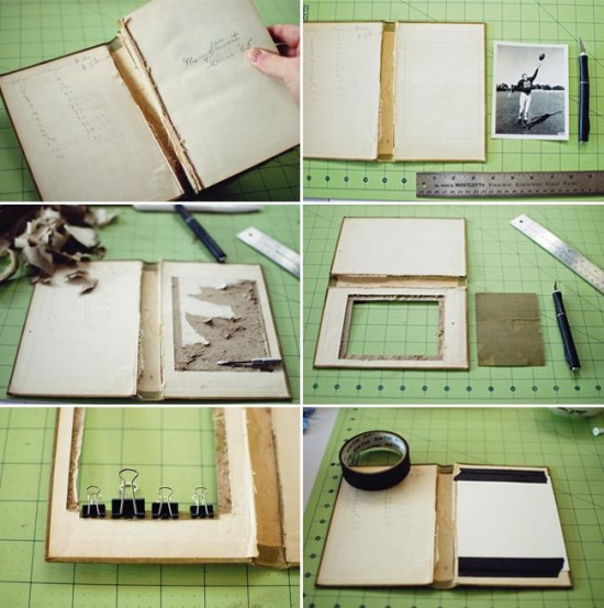 signed by tina: How to make a book picture frame....