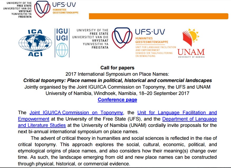 E Onomastics Call For Papers For 2017 International Symposium On Place e-onomastics-call-for-papers-for-2017-international-symposium-on-place
