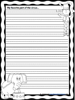 Circus Writing Prompt - Classroom Freebies