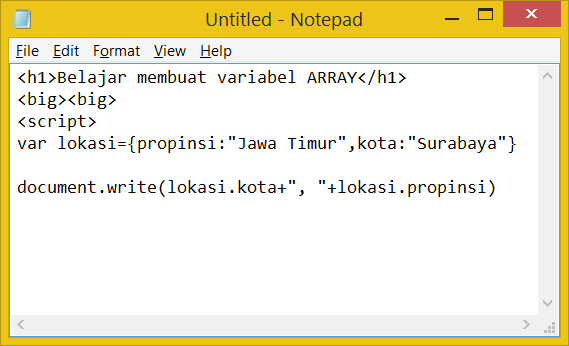 Cara Untuk Membuat Variabel Array Pada Javascript - Part 3 - Niguru ... Cara Untuk Membuat Variabel Array Pada Javascript - Part 3 - Niguru ...