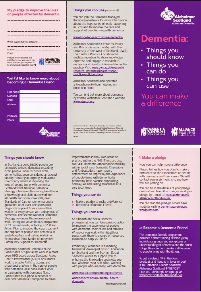 tommyontour: Alzheimer Scotland Endorse Add Support Make A Difference ...
