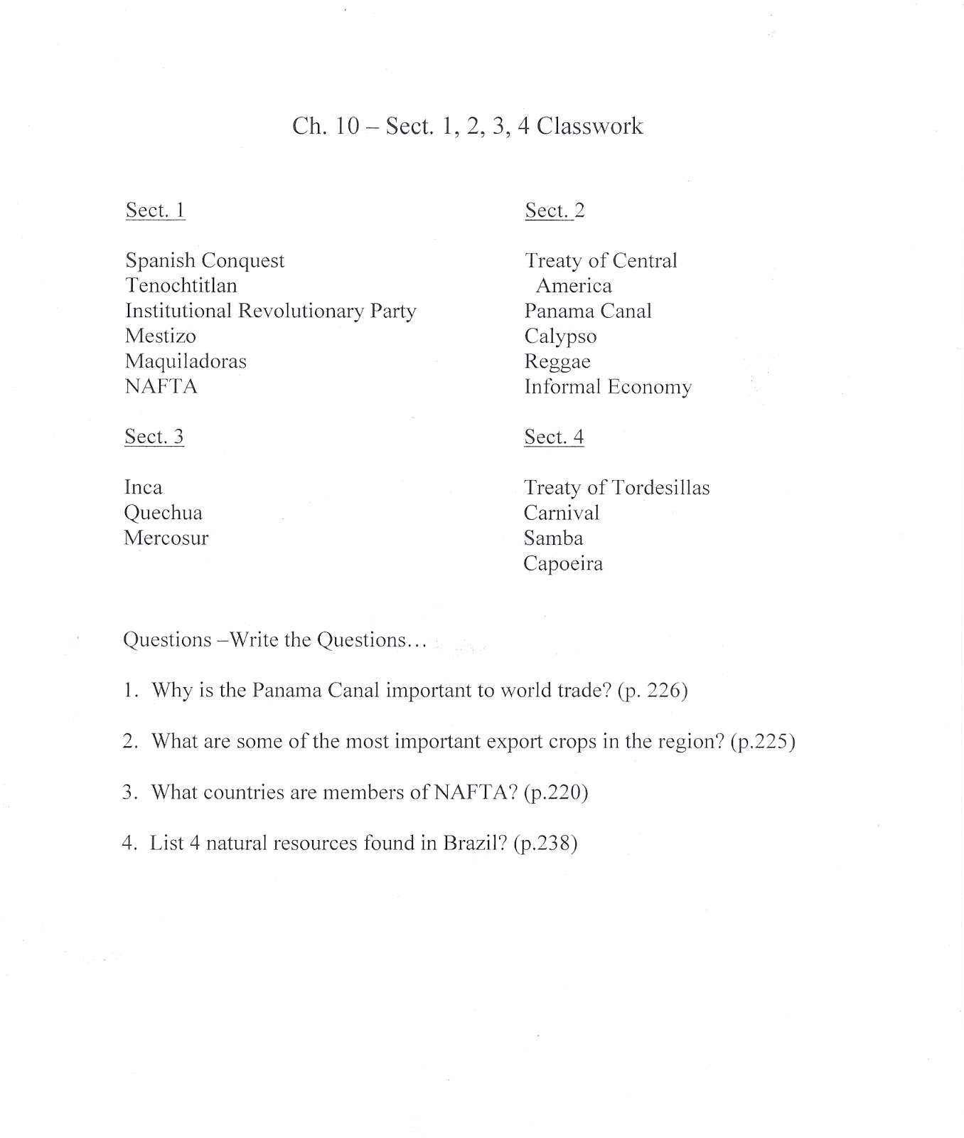 Mr. E's World Geography Page: World Geography 2017 - Chapter 10 - A ...