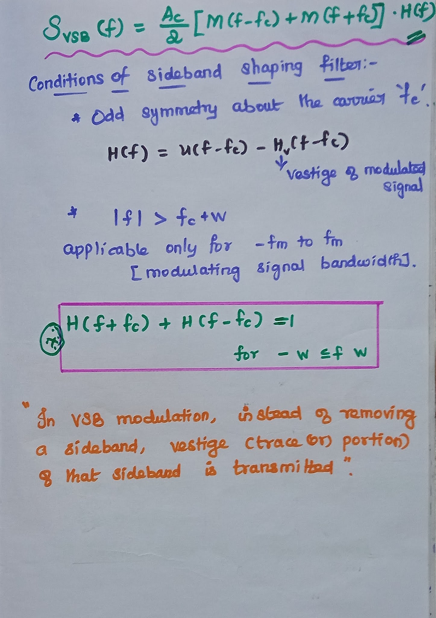 Vestigial SideBand Amplitude Modulation (VSB) & Demodulation