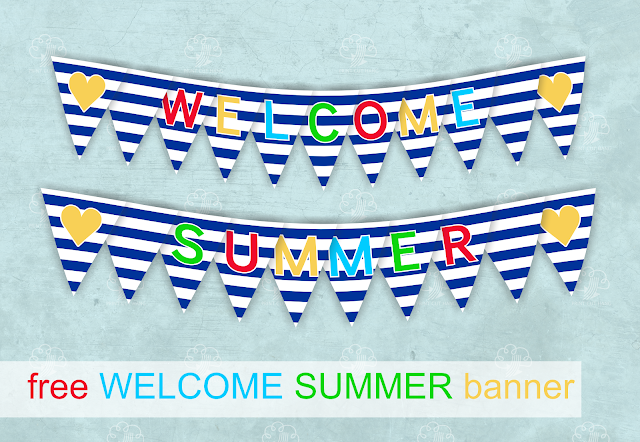 Welcome Summer - FREE Printable Bunting Banner