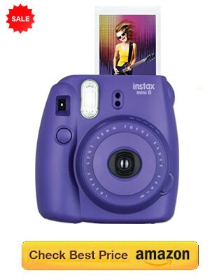 Mini camera with Instant Photo printer and LED Flash