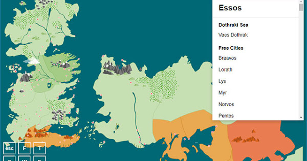 Mapa de Game Of Thrones