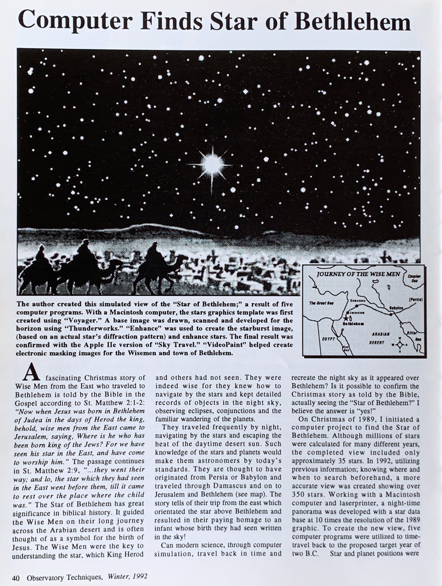 Otis AstroImaging: Star of Bethlehem Found
