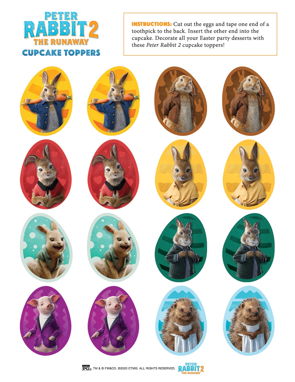 Peter Rabbit 2 Easter Activity Sheets and Recipe