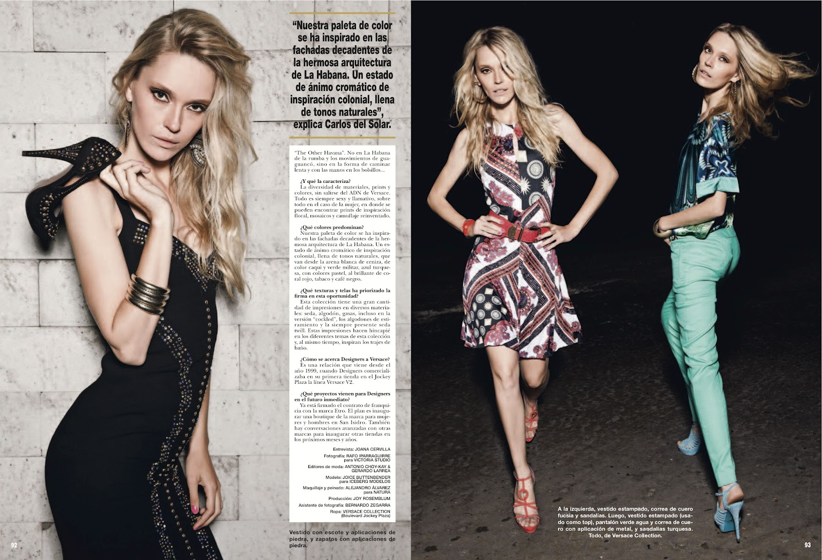 HOLA MAGAZINE: VERSACE COLLECTION SPRING SUMMER 2012