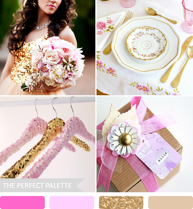 Party Palette | Shades of Pink + Glittery Gold | The Perfect Palette