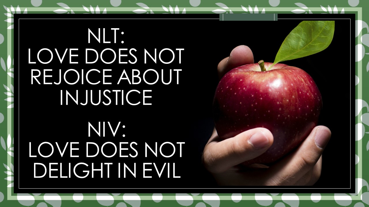 Pastor Chris' Blog: Love Rejoices With the the Truth