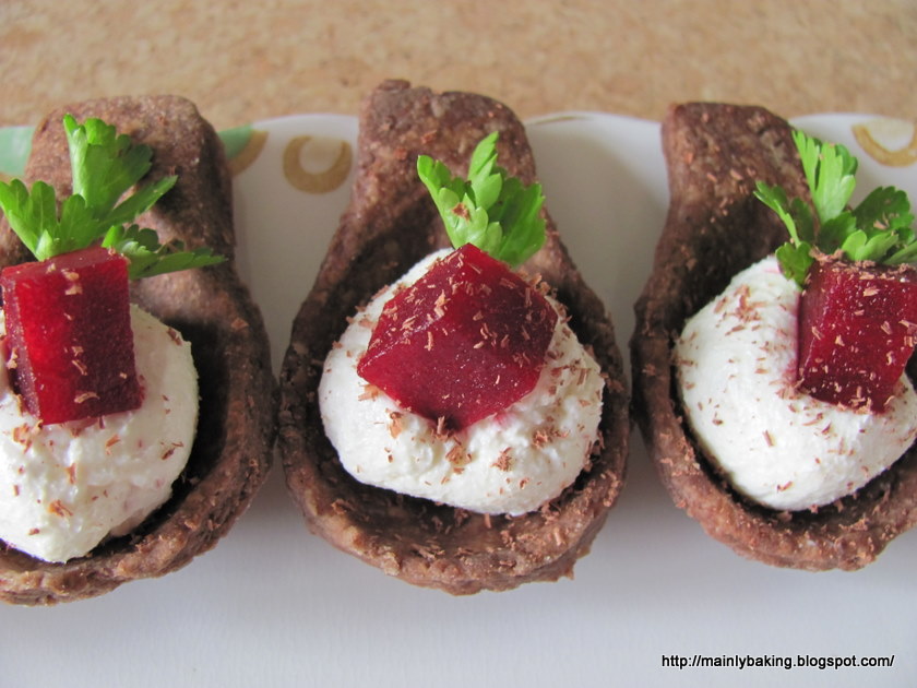 Mainly Baking: Savoury Goat Cheese and Chocolate Canapés - We Should Cocoa