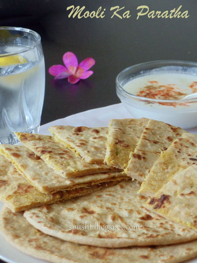 Spusht: Recipe: Mooli Ka Paratha (Radish Stuffed Indian Flatbread)