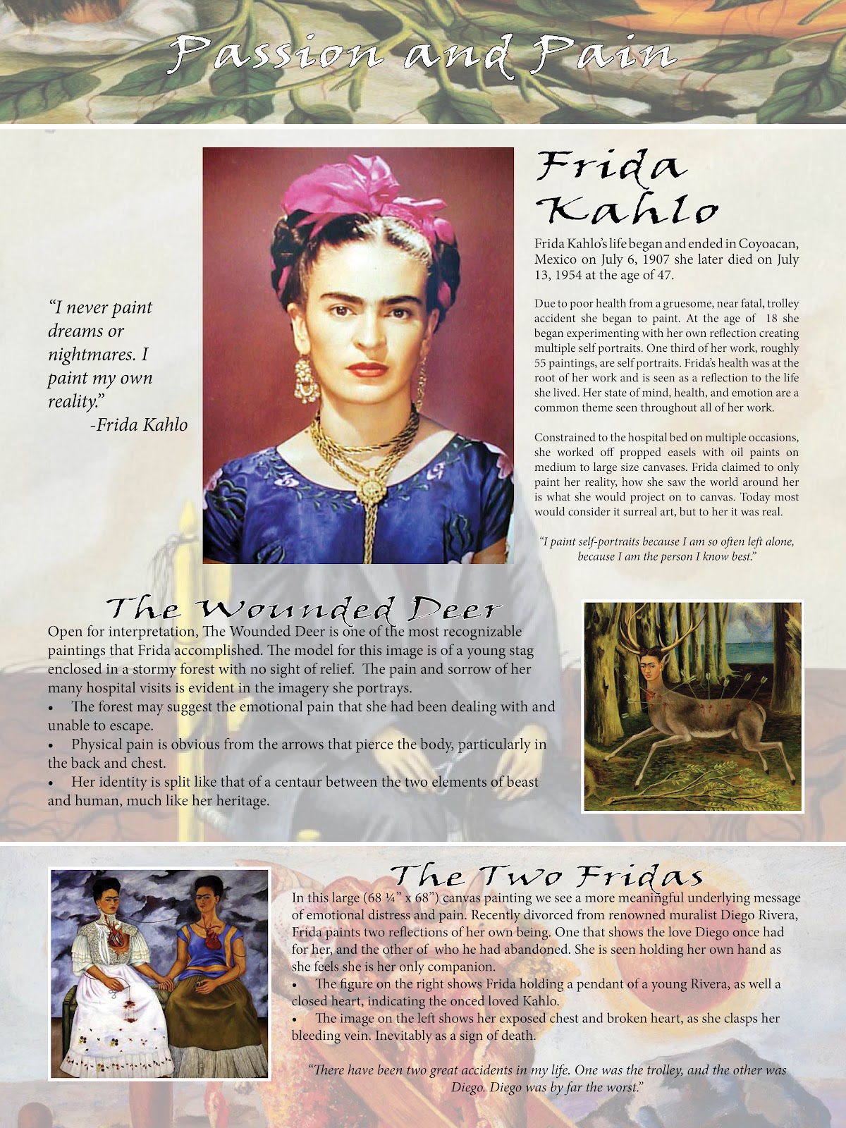 Jose C.: Project A, Frida Kahlo.