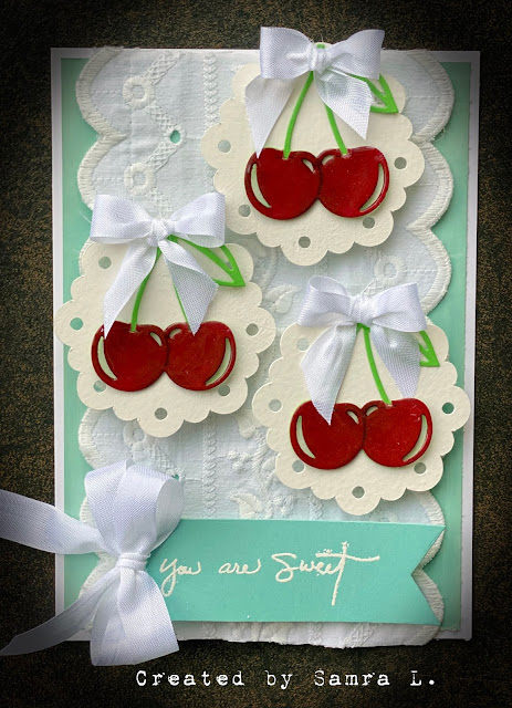 Paper Talk With Samra: So Sweet Cherry Card