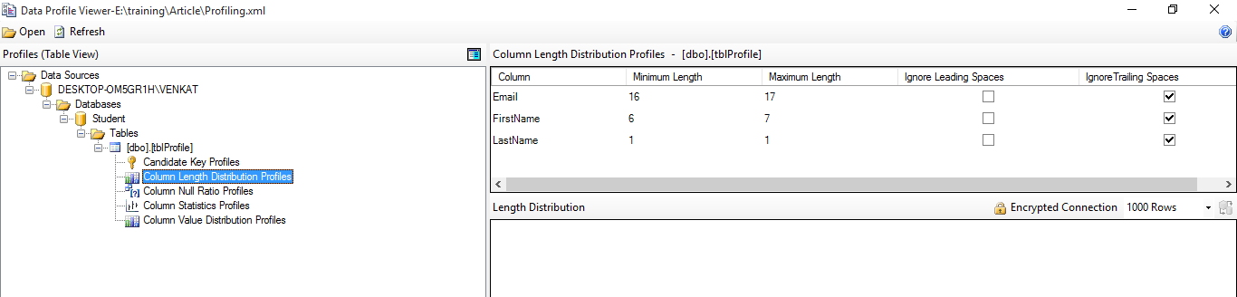 Welcome to SQLServer MVP Blog: Data Profiling Task in SSIS