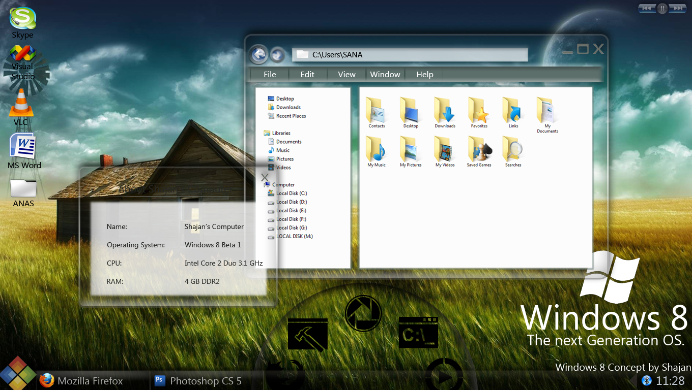 Technology Never Ends Windows 8 Gui Concept By Shajan
