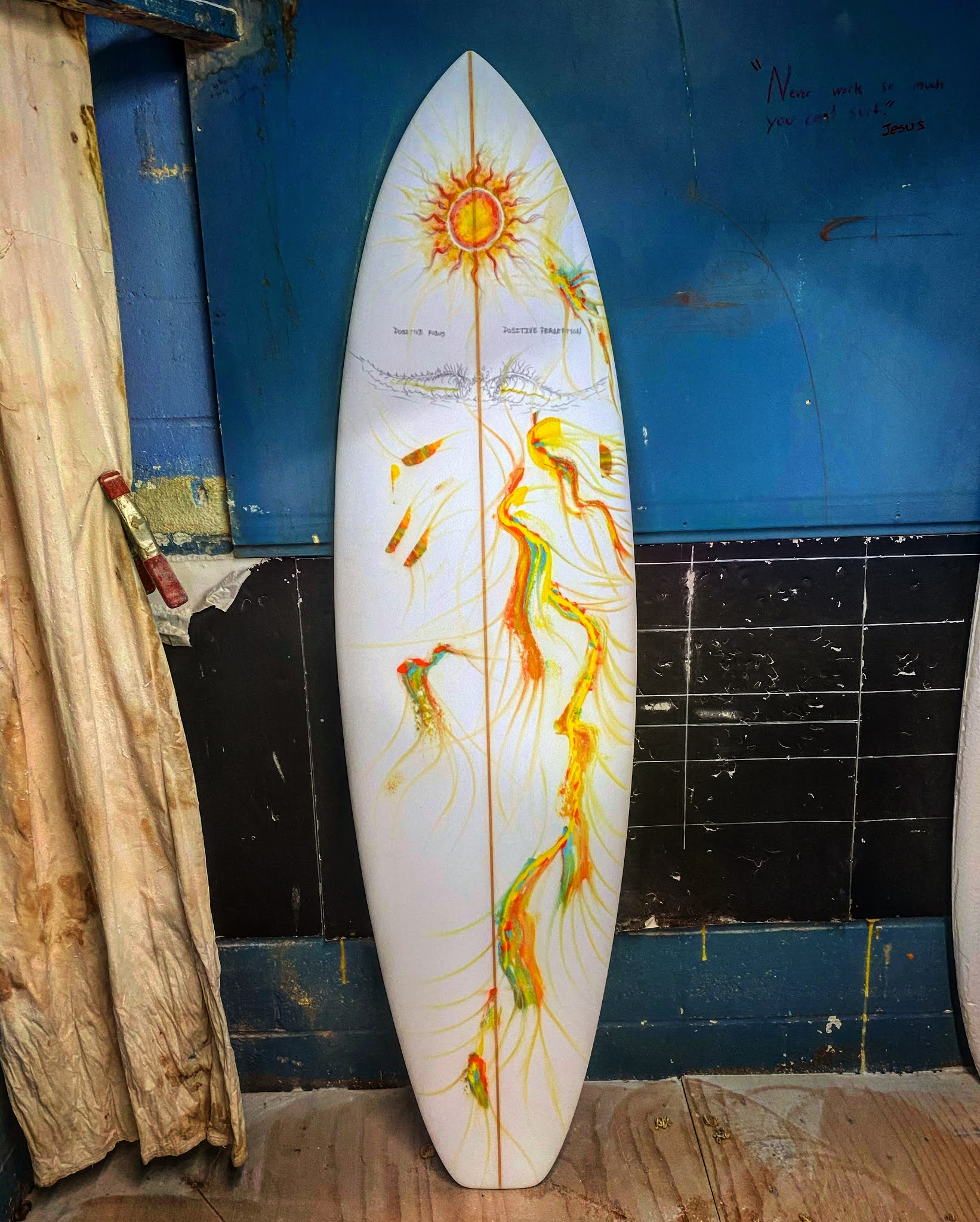 Surfer-Shaper-Artist : Custom Trestles surfboard & art Paul Carter