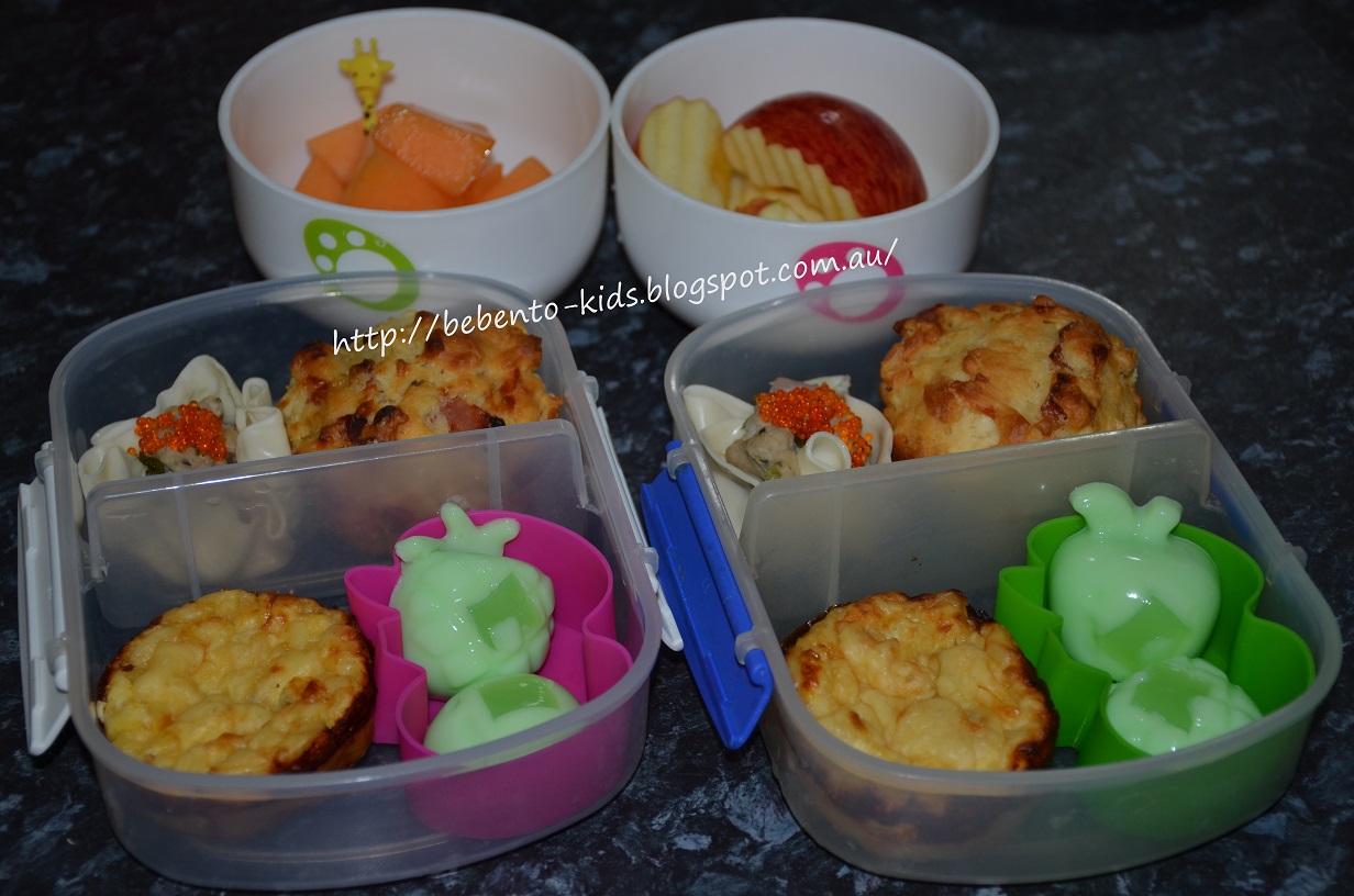 Bebento - Kids: Apple, Bacon, and Maple Muffins Bento