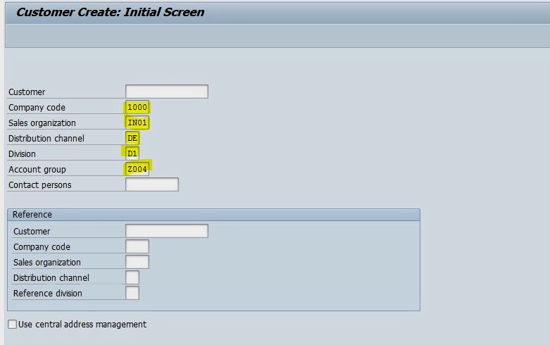 TECHSAP : BDC with table control for Customer Master