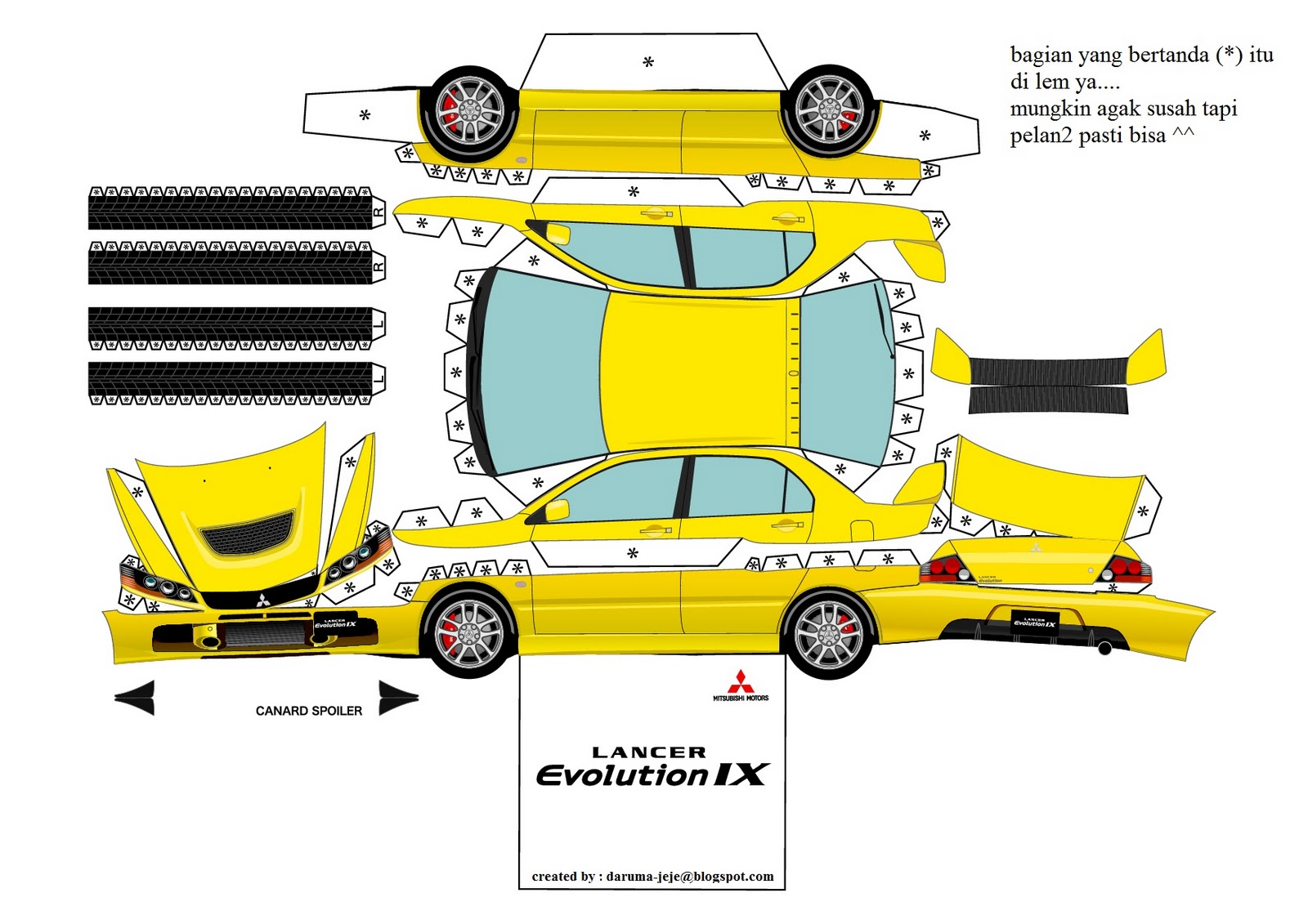 DARUMA - 達磨: Mobil (papercraft)
