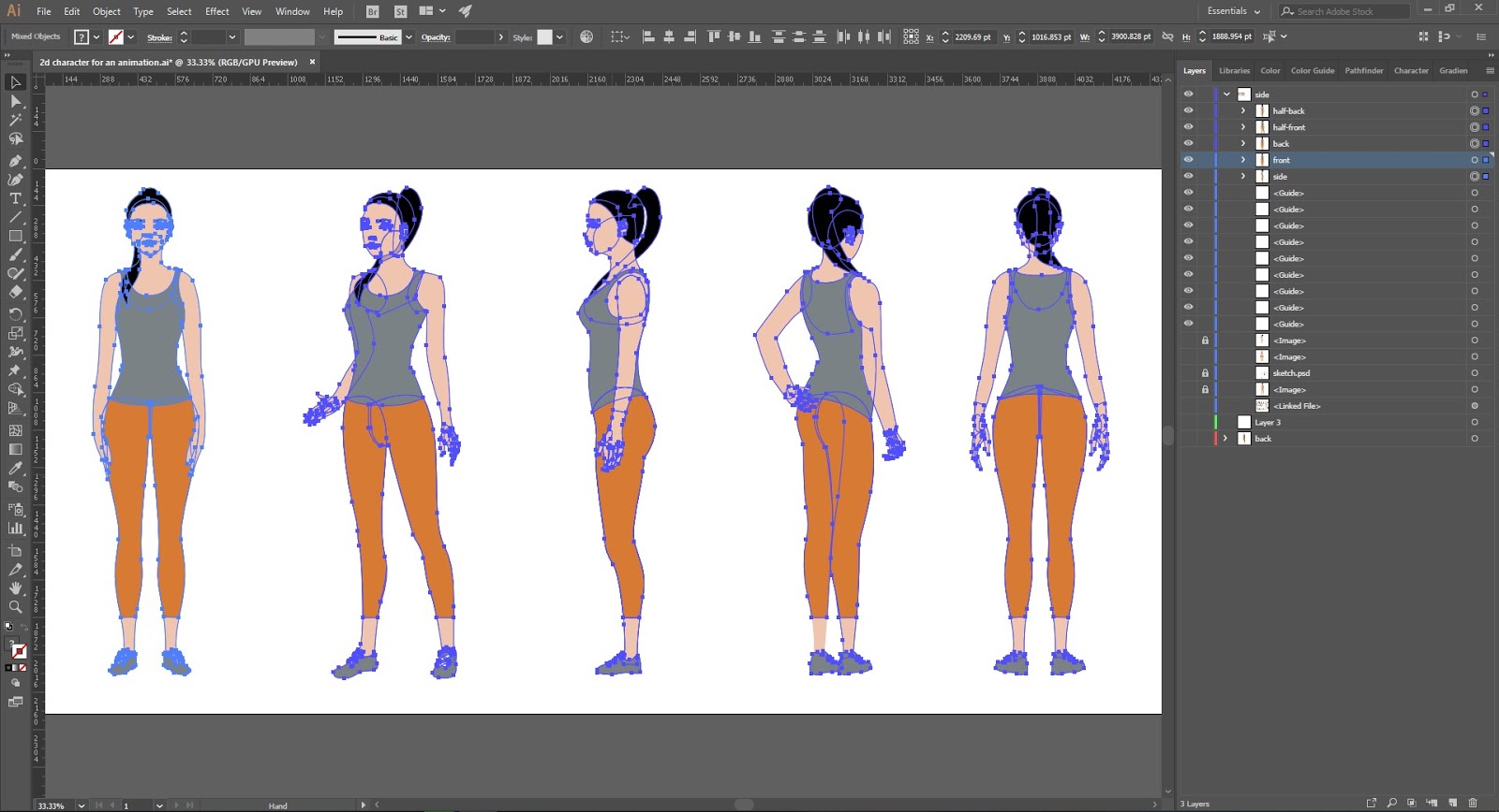 2D Character Design for an Animation