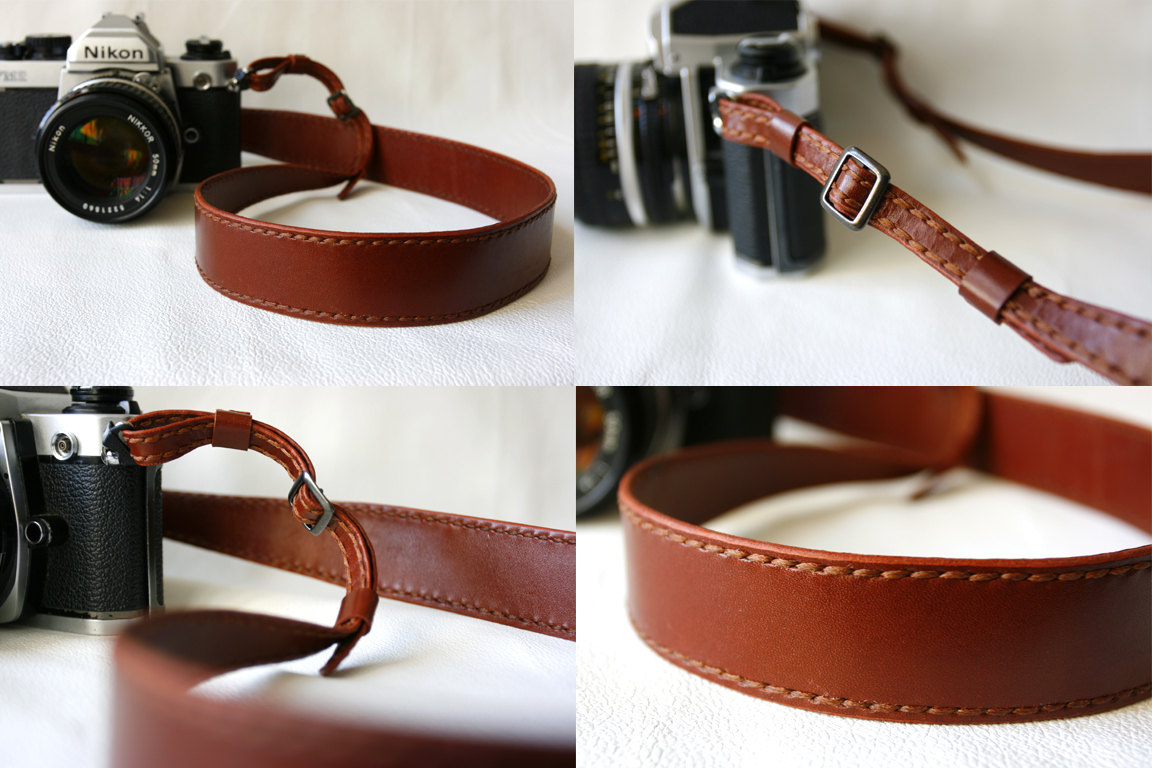 LORAY:N handmade leather camera accessories & more: HANDMADE CLASSIC LEATHER CAMERA STRAP