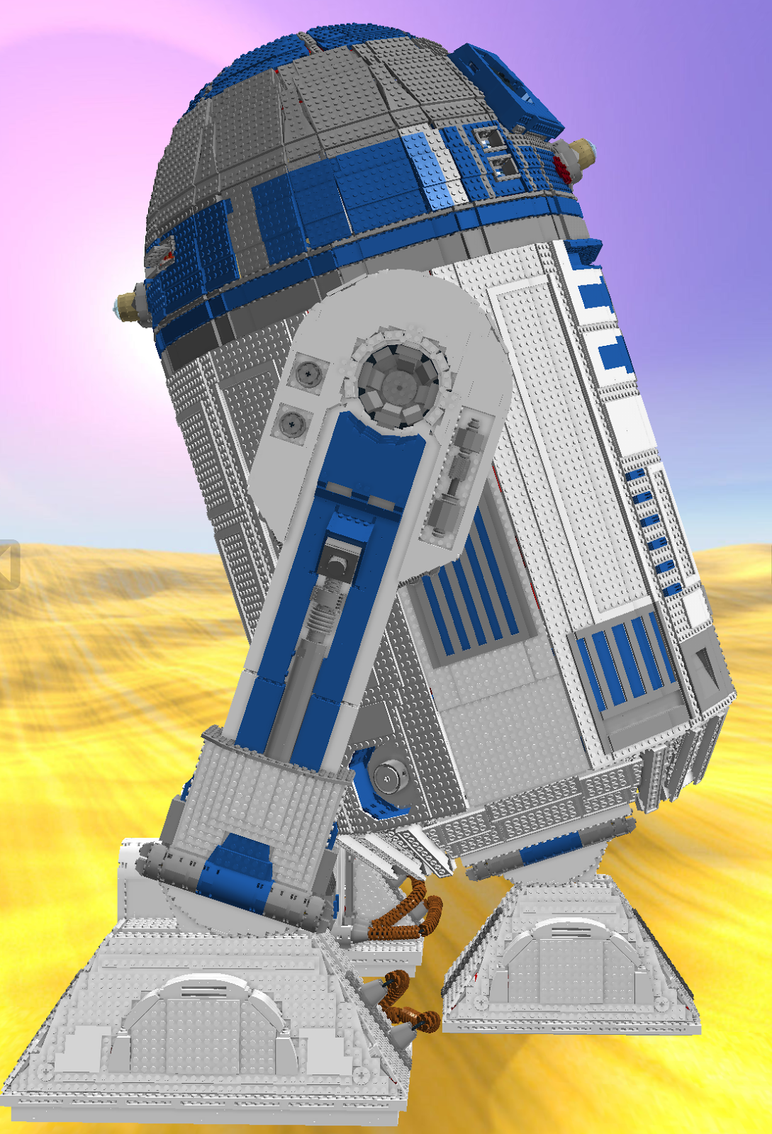 L3-G0 the Lego brick R2-D2: L3-G0, the full size Lego R2-D2.