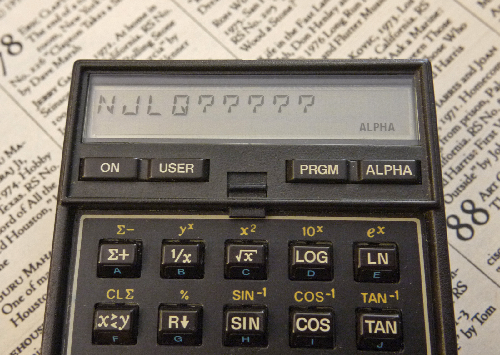 Pack Rat: Programmierbarer Rechner HP-41C