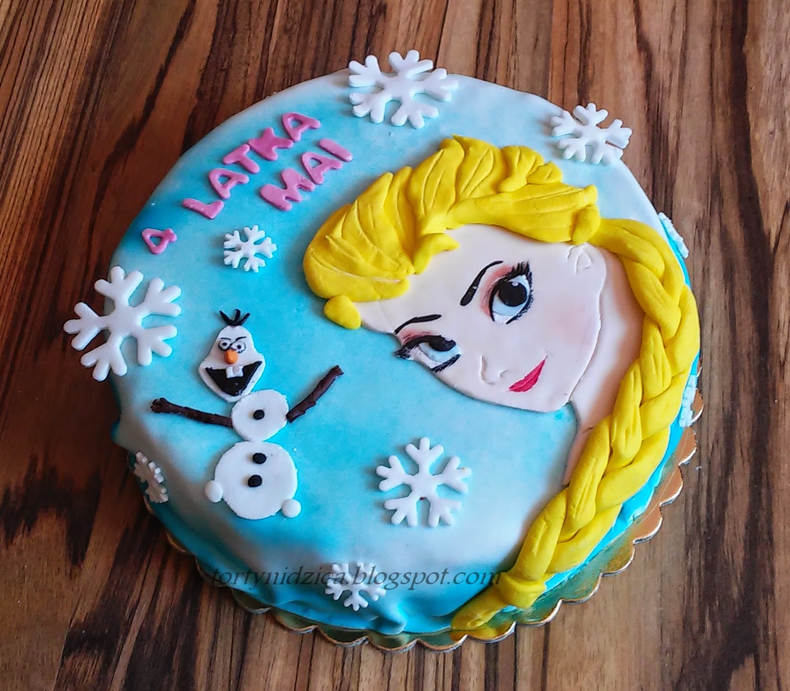 Torty artystyczne- Nidzica, Mława: Tort Elsa i Olaf z Krainy Lodu.