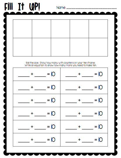 Lacy's Letters: Fill It Up {Math Freebie}