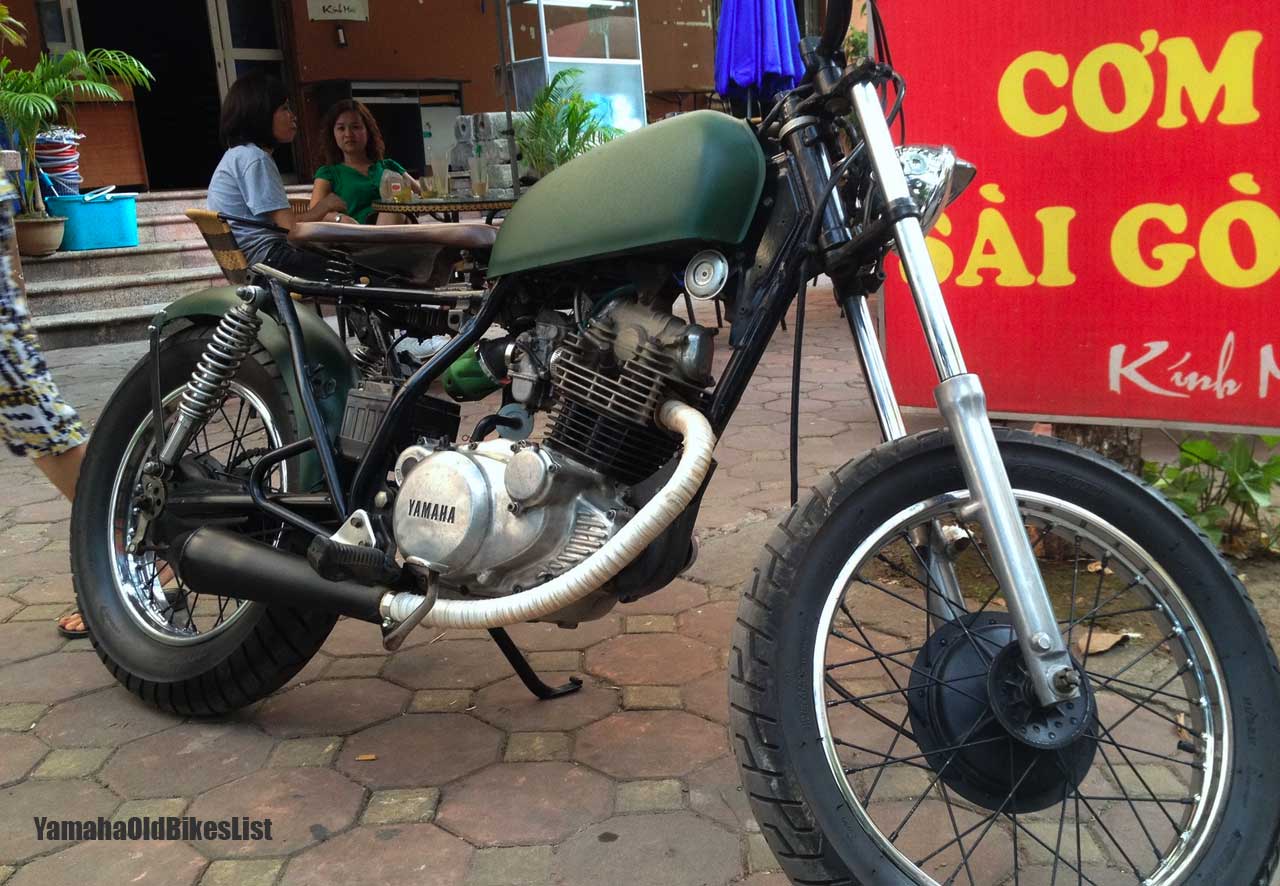 Yamaha SR 250 Bobber Modification Green Army Paint - Yamaha Old Bikes List