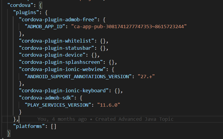 ionic framework + google admob integration example