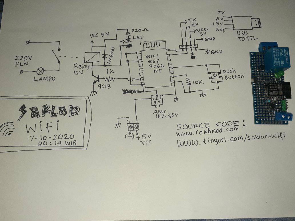 D.I.Y SAKLAR kontrol lampu via WIFI ESP 8266 12F Dengan PCB Lobang ... D.I.Y SAKLAR kontrol lampu via WIFI ESP 8266 12F Dengan PCB Lobang ...