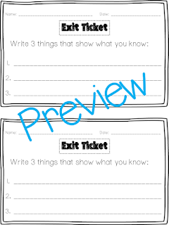 Lesson Plans & More by Mrs Wenning's Classroom!: Lesson Exit Tickets!