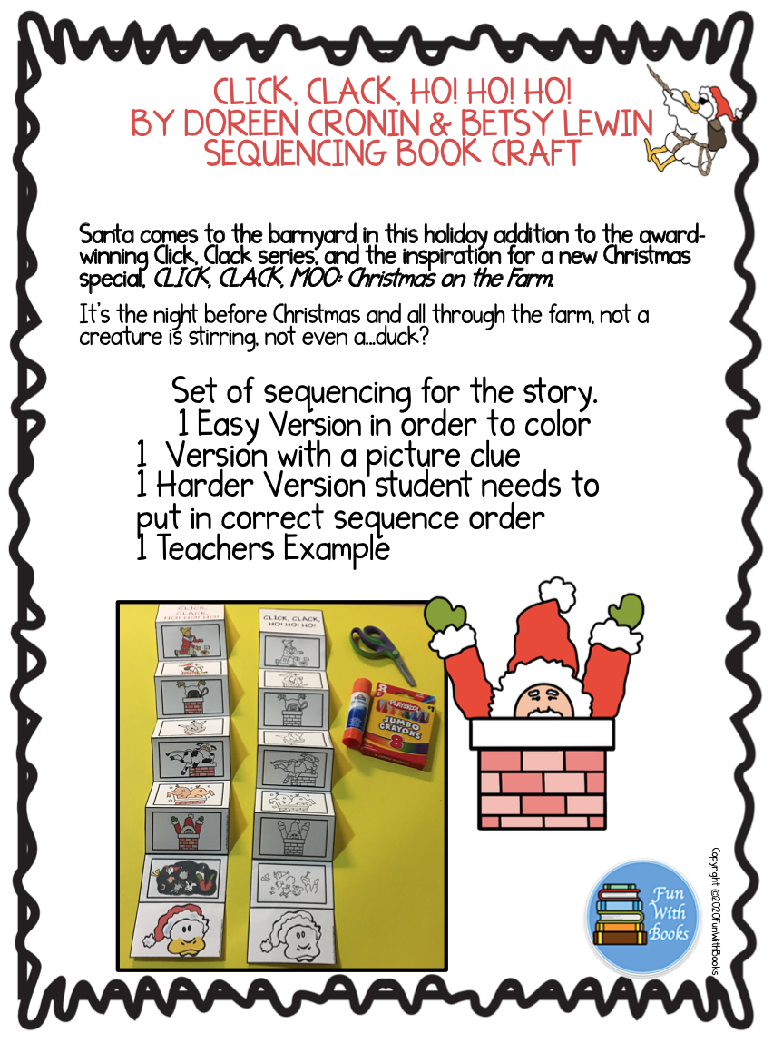 CLICK, CLACK, HO! HO! SEQUENCING ~ Book Units by Lynn