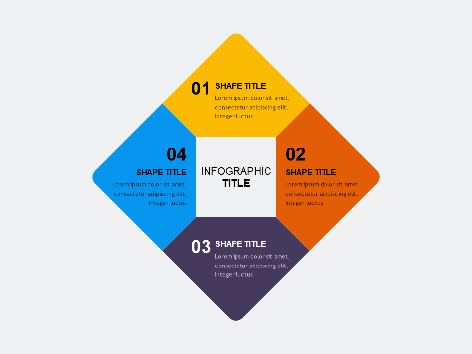 Diamond Four Section PowerPoint Templates - PowerPoint Free