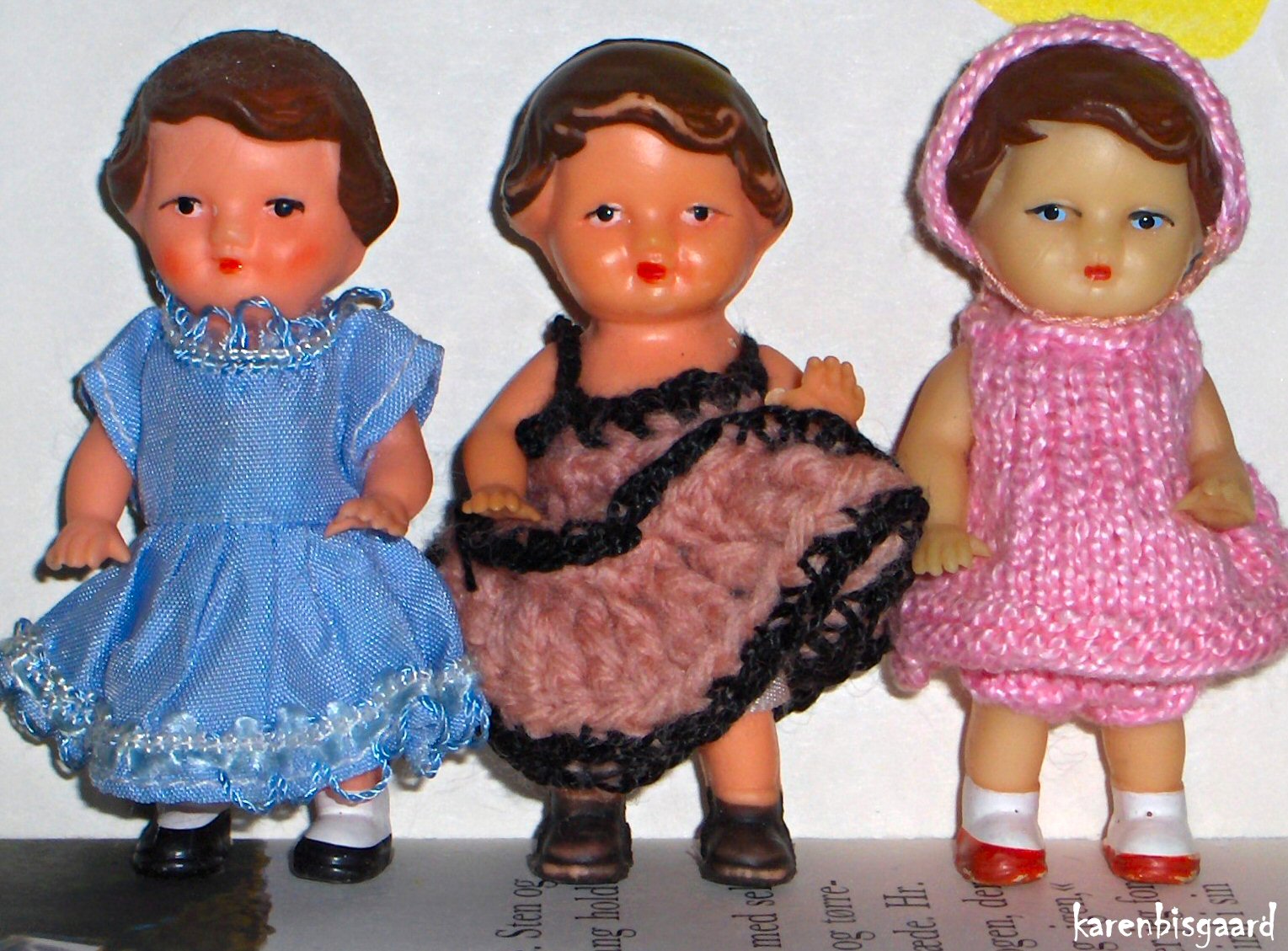 Karen`s Vintage Dolls Photography.: Ari toddler dolls collection 7 cm high.