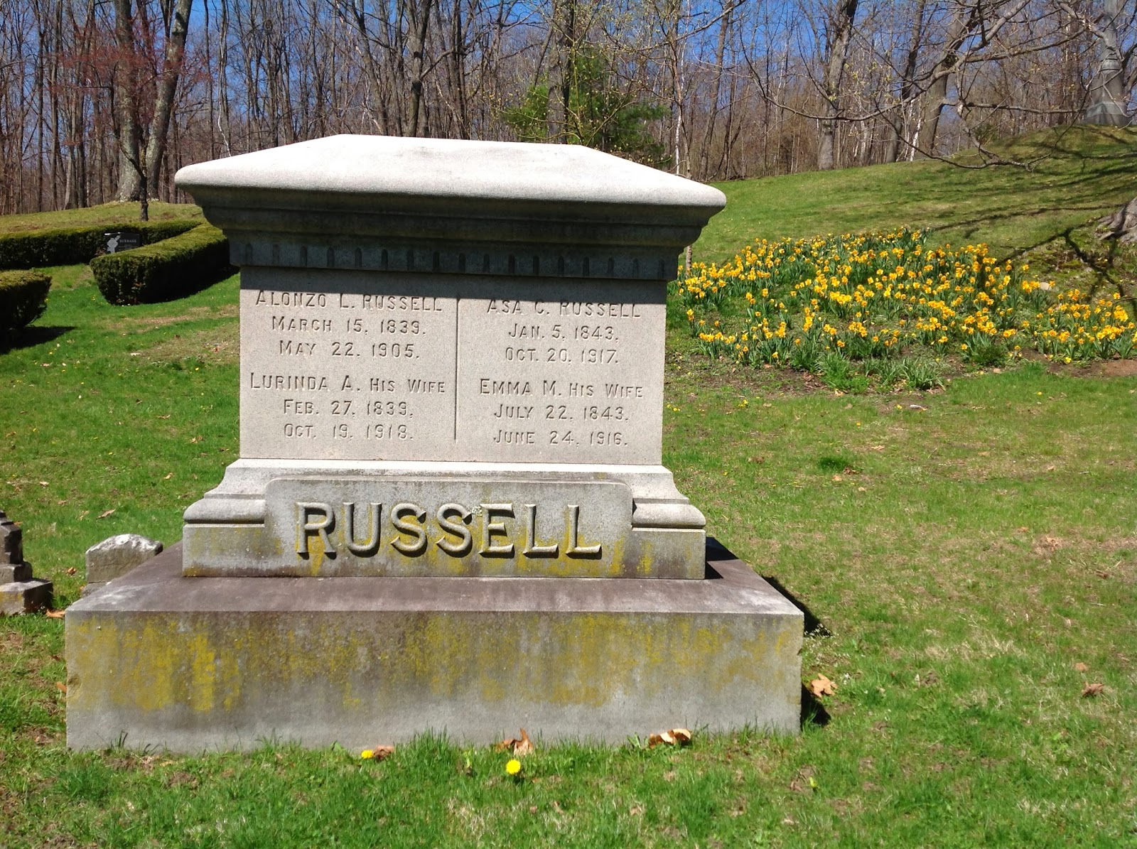 Life From The Roots: Russell in the Lowell Cemetery -- Tombstone Tuesday