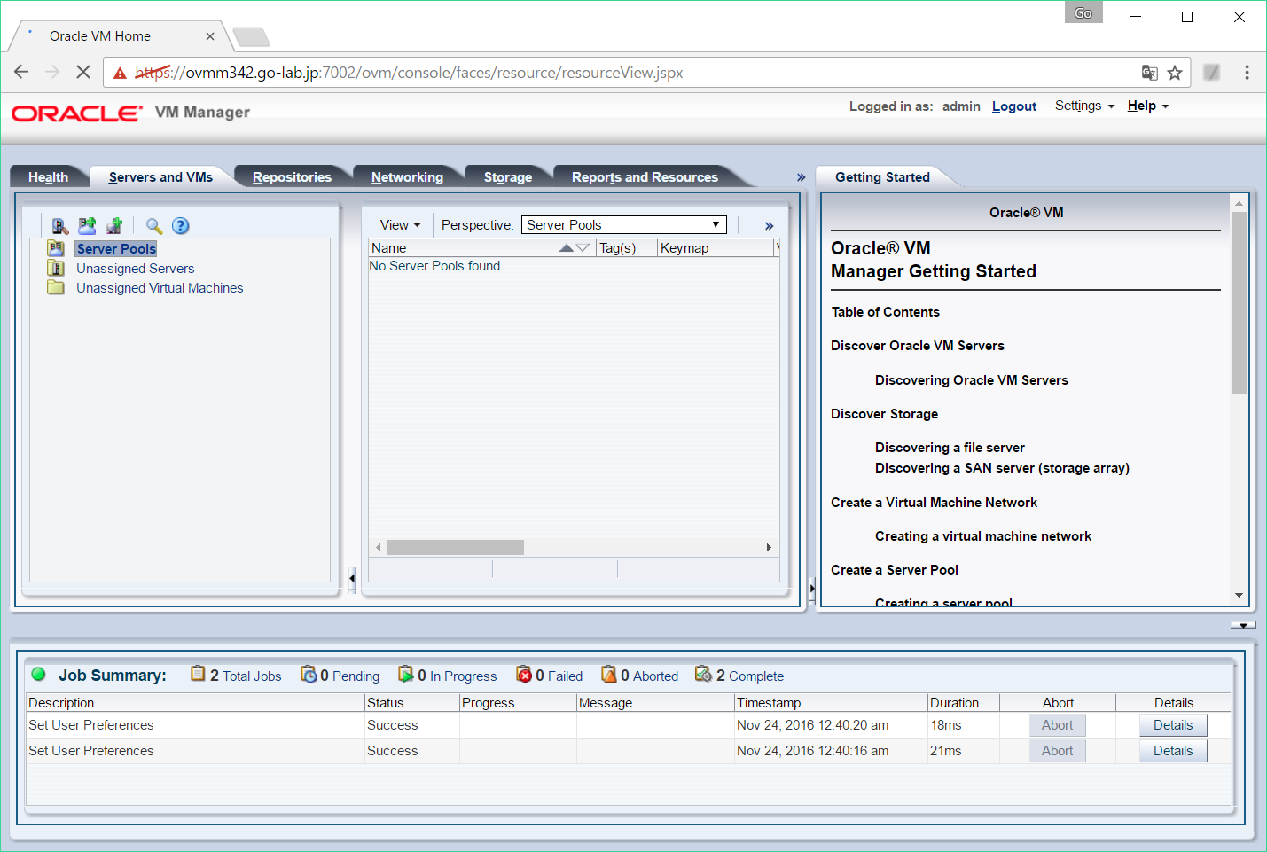 Oracle Linux とその周辺のもの: Oracle VM Manager 3.4.2 インストール。
