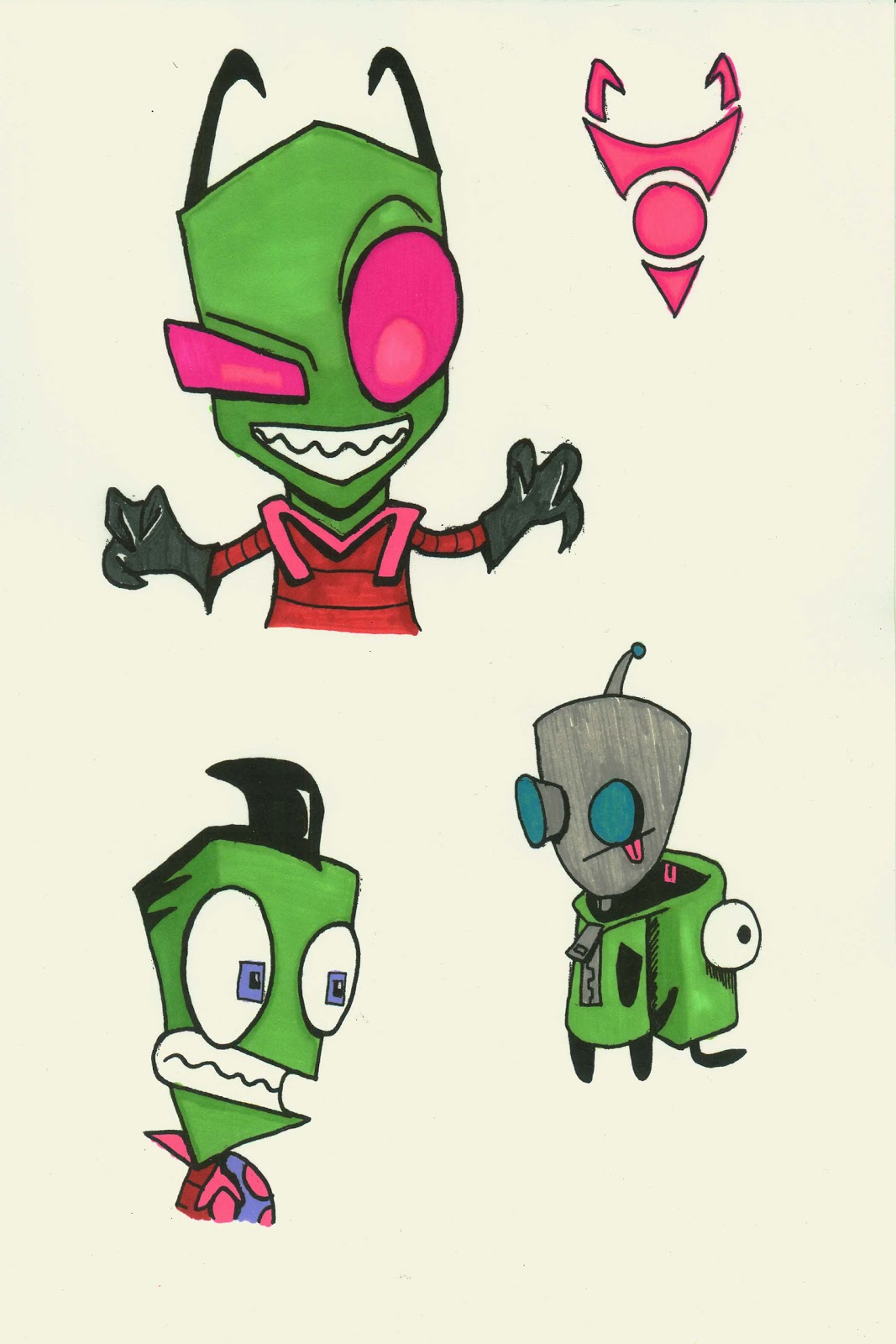 Top Mouse Art work: More Invader Zim