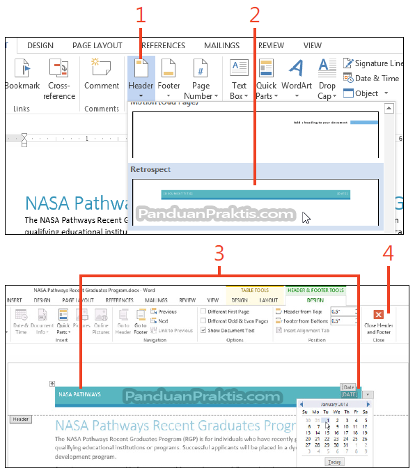Cara Memasukkan Header, Footer, Dan Page Number Di Word 2013 Cara Memasukkan Header, Footer, Dan Page Number Di Word 2013