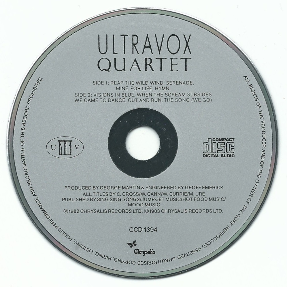 The First Pressing CD Collection: Ultravox - Quartet