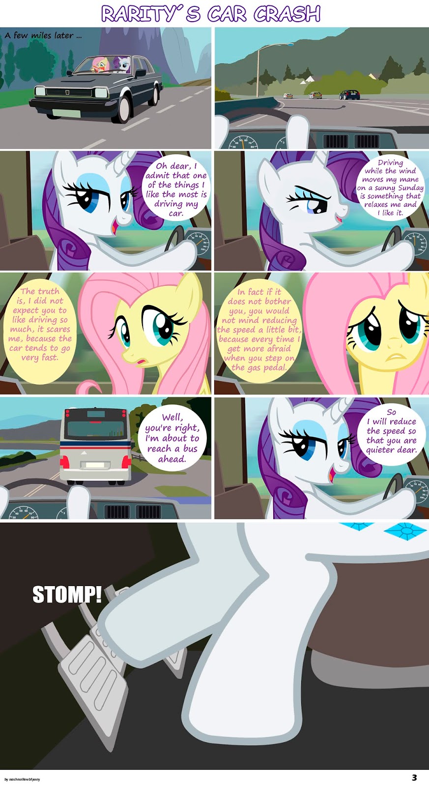 MLP Mares driving cars: Comics