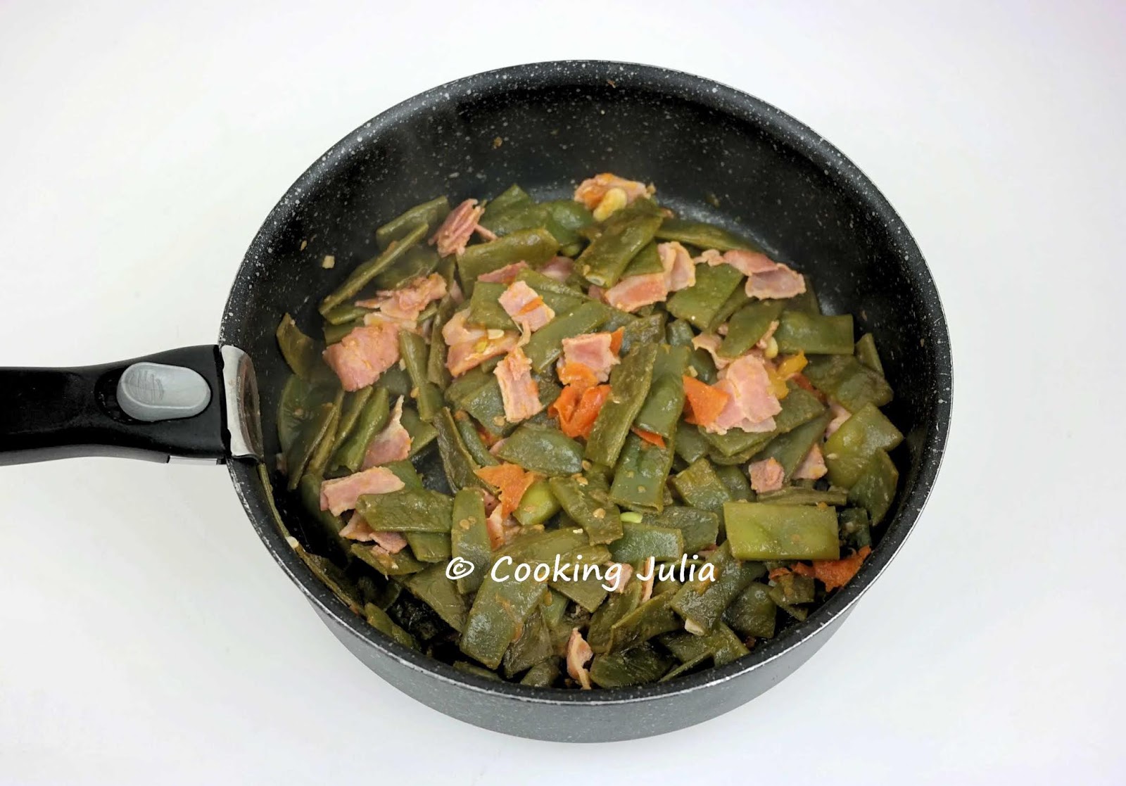 COOKING JULIA : HARICOTS PLATS AU LARD