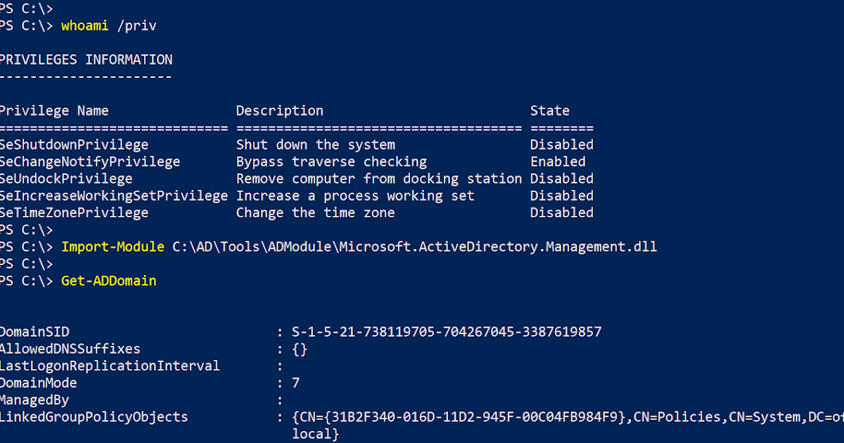 Lab of a Penetration Tester: Using ActiveDirectory module for Domain ...