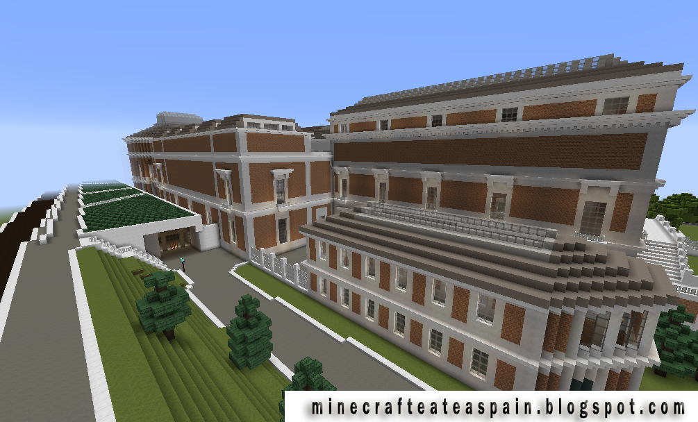 Réplica Minecraft del Museo Nacional del Prado, Madrid, España.