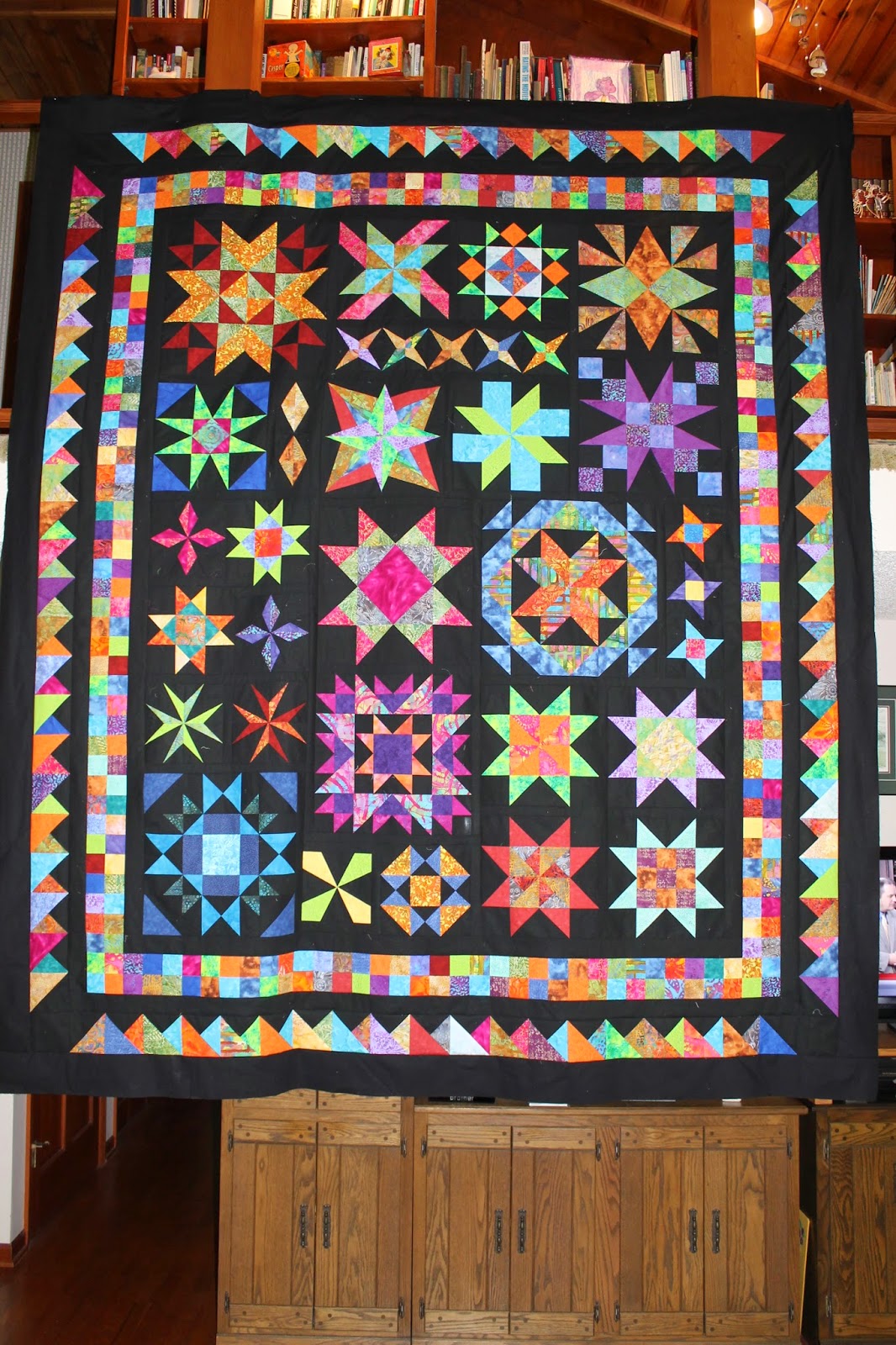 Just Sew Quilter: Delightful Stars Quilt Top Done!