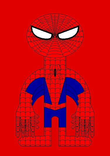 Superhero drawings by Marvel: Six Arms Spider-Man